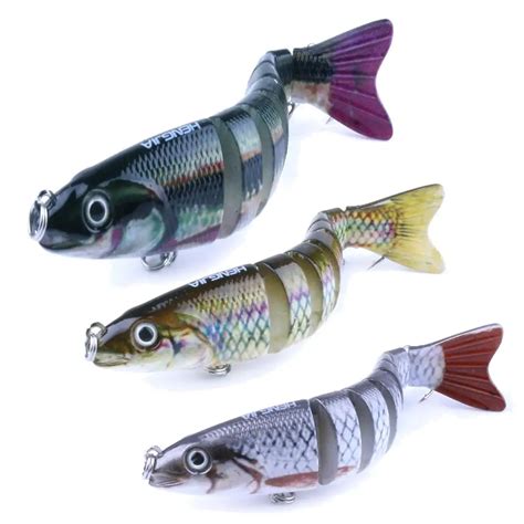 Pcs High Quality Multi Jointed Pike Minnow Bait Section Swimbait Crankbait Plastic Lure