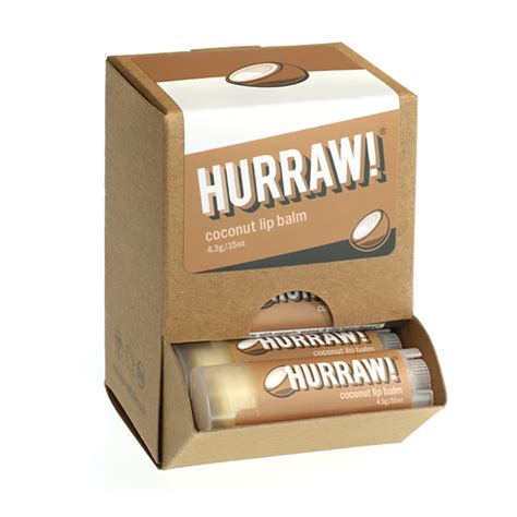 Hurraw Org Lip Balm Coconut 48g X 24 Display From Naturals