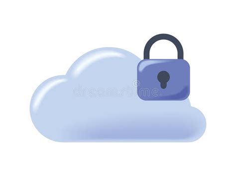 Cloud Computing Lock Security Stock Illustration Illustration Of