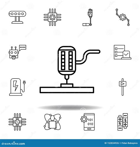 Robotics 3d Print Outline Icon Set Of Robotics Illustration Icons
