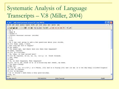 Ppt Using Discourse Measures To Describe Aphasia Powerpoint Presentation Id 5677946
