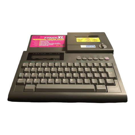 Brother P Touch Xl User Manual Pdf Download Manualslib