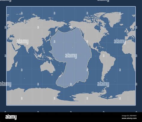 Pacific Tectonic Plate On The Solid Contour Map In The Gall Stereographic Projection Centered