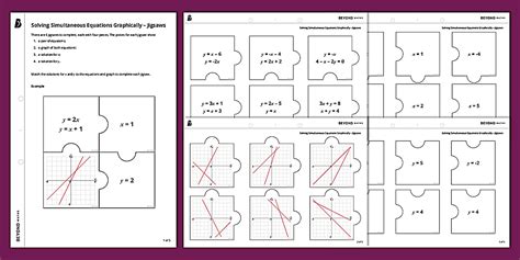 👉 Solving Simultaneous Equations Graphically Jigsaws Beyond