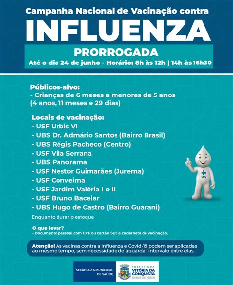 Campanhas De Vacinação Contra Influenza E Sarampo São Prorrogadas Até