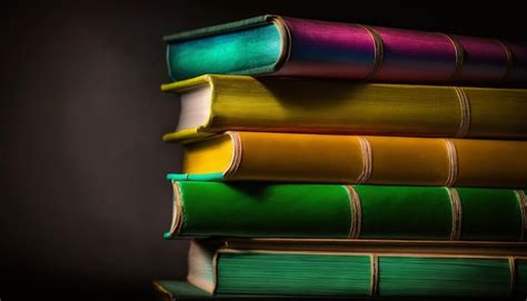 Premium Ai Image A Stack Of Books With Colorful Spines Representing