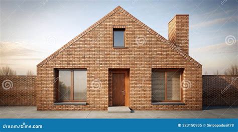 Parametric Potter House In London Bricks Generative AI Stock