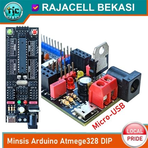 Jual Amd99 Board Minsis Minimal Sistem Atmega Arduinoo Uno Nano Atmega328p Atmega8 Dip Micro