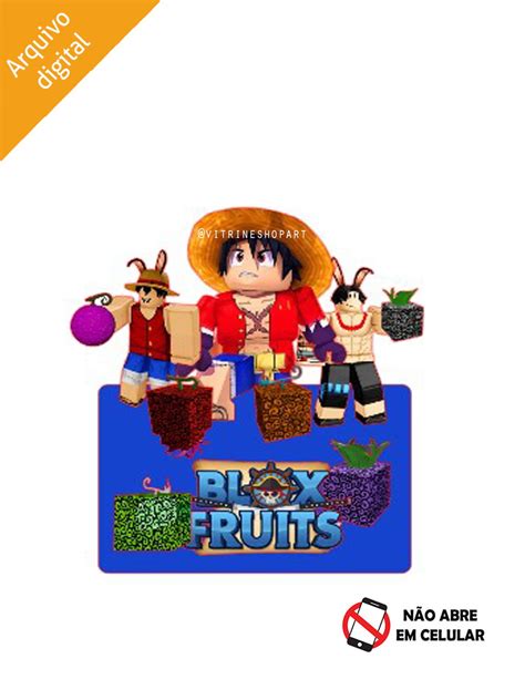 Arquivo De Corte Silhouette Topo De Bolo Game Blox Fruits Elo7