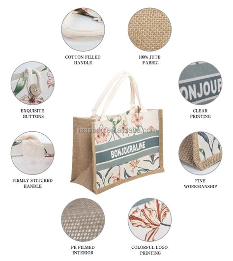 Custom Logo Printed Eco Friendly Jute Bag Durable And Recyclable