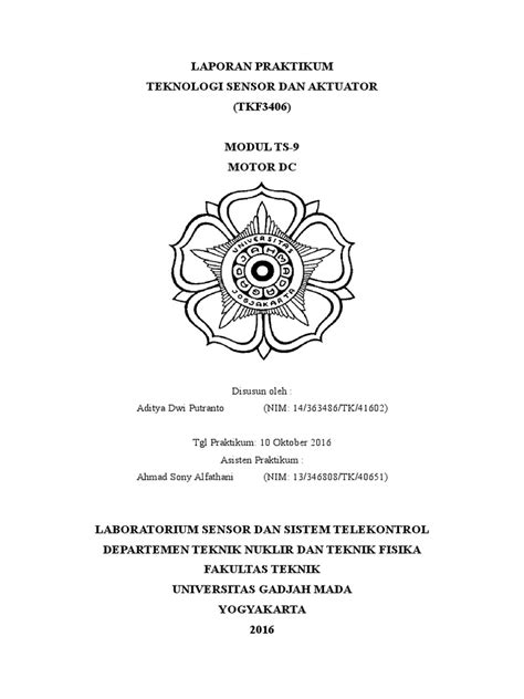 laporan praktikum teknologi sensor dan aktuator motor dc pdf free pdf teknologi and rekayasa
