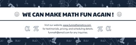 Dark Blue Playful Abstract Illustration Math Banner Venngage