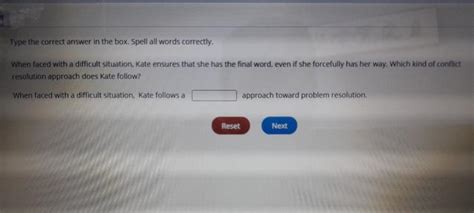 Solved Type The Correct Answer In The Box Spell All Words