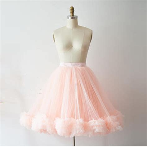 예쁜 아늑한 복숭아 핑크 미디 Tulle 스커트 레이디 3d 꽃 주름 무릎 길이 패션 Tulle 치마 여성 지퍼 지퍼 Saia 스커트 Aliexpress