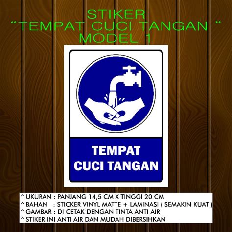 Jual Stiker Tempat Cuci Tangan Sticker Harap Cuci Tangan Sticker Tempat Cuci Tangan Stiker Cuci