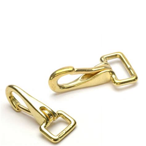 Solid Brass Halter Clip Identityleathercraft