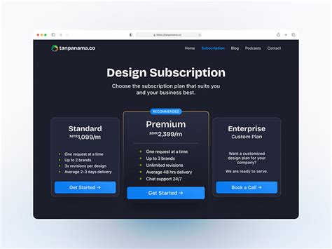 Ui Design Subscription Plan Page By Inche Faris On Dribbble