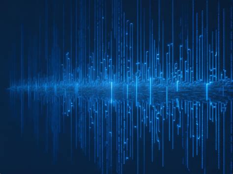 premium photo blue digital binary data on computer screen background