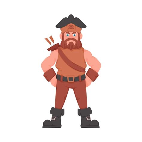 Homem Pirata Engraçado E Rigoroso Cara Em Uma Fantasia De Pirata Estilo