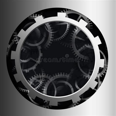DiseÃo De Fondo Del Engranaje MetÃlico 3d Ilustración del Vector