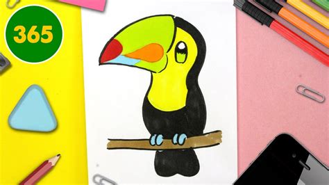 COMMENT DESSINER UN TUCAN KAWAII Dessins faciles kawaii Apprenez à