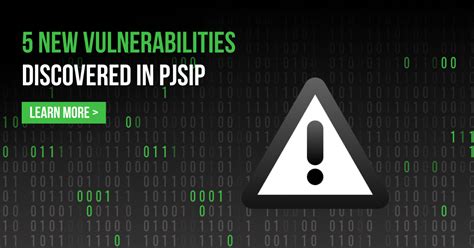 5 new vulnerabilities discovered in pjsip open source library