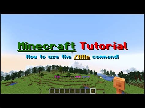Minecraft How To Use The Title Command Java Bedrock YouTube