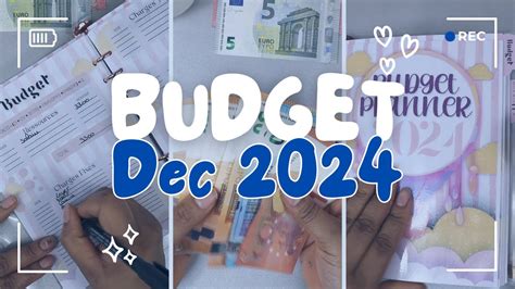 BUDGET REMPLISSAGE décembre 2024 YouTube