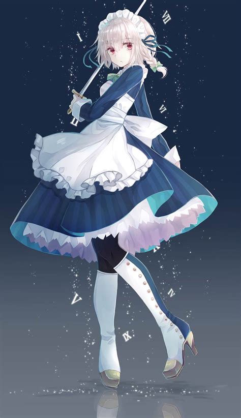 银の砂时计はるとき的女仆少女插画图片 Bobopic
