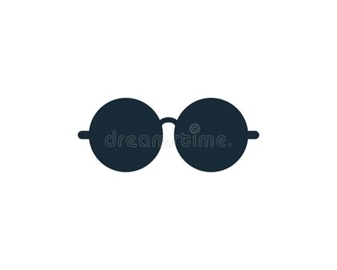 Circle Eyeglasses Icon Vector In Flat Design Style Glasses Symbol