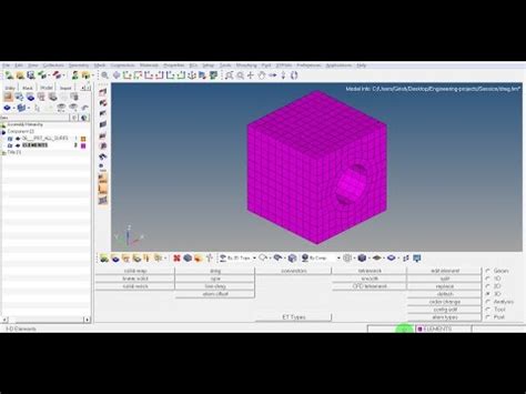 GRS CAD CAE FEA HyperMesh Tutorial Video 3D Mesh Drag 2D Quad
