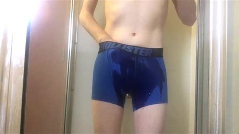 Twink Putting On Tight Blue Boxer Briefs And Soaking Them With Piss Xxx Mobile Porno Videos