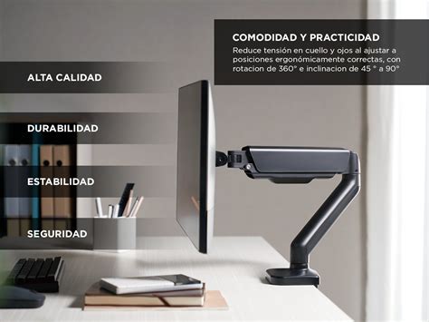 Brazo De Monitor Mecanico Gadnic Para Escritorio Soporte Gadnic