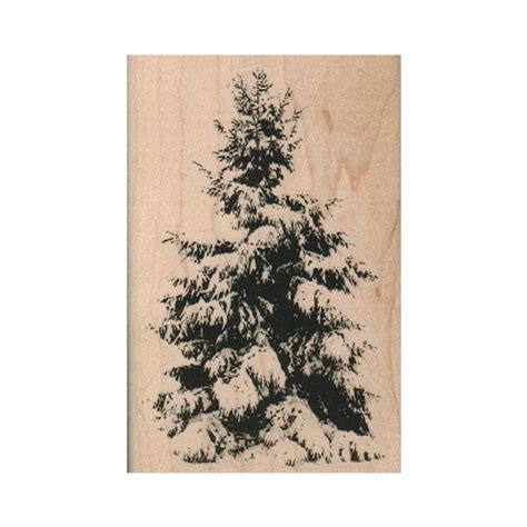 Christmas Tree Rubber Stamp Tree Stamp Nature Stamp Outdoor Etsy