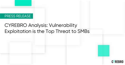 Cyrebro Analysis Vulnerability Exploitation Is The Top Threat To Smbs