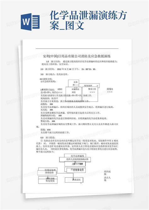 化学品泄漏演练方案图文word模板下载编号qamkrxvk熊猫办公