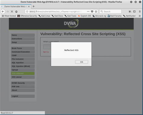 2 Исследование Reflected Xss уровень Low Этичный хакинг с