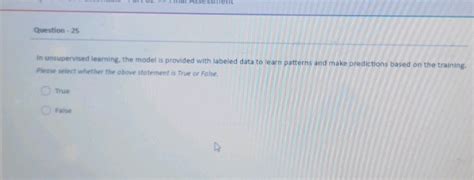 Question 25 In Unsupervised Learning The StudyX