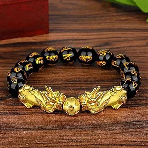 Feng Shui Amulet Bracelet Prosperity Mantra Bead Bracelet With Double