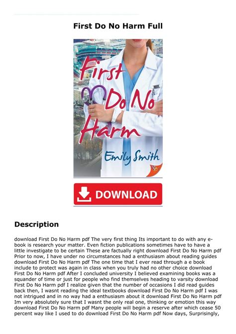 First Do No Harm Full
