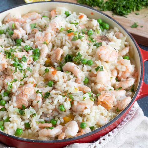 Hot Smoked Salmon And Prawn Risotto Effortless Foodie