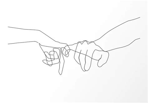 Рисунок одной линией Line Art Drawings Minimalist Drawing Pinky Swear