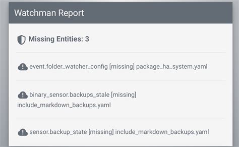 🛡 Watchman Keeps Track Of Missing Entities And Actions In Your Config