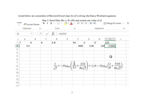 PDF Solving Of Darcy Weisbach Friction Factor By Using Microsoft
