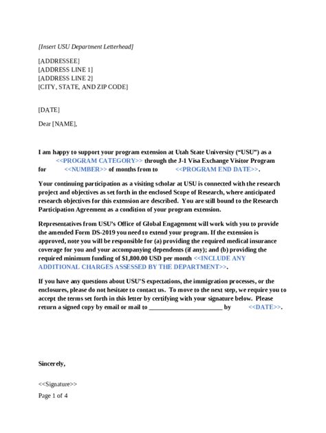 Letter Of Extension Templatedocx Doc Template Pdffiller
