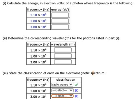 Calculate The Energy In Electron Volts Of A Photon Whose Frequency Is