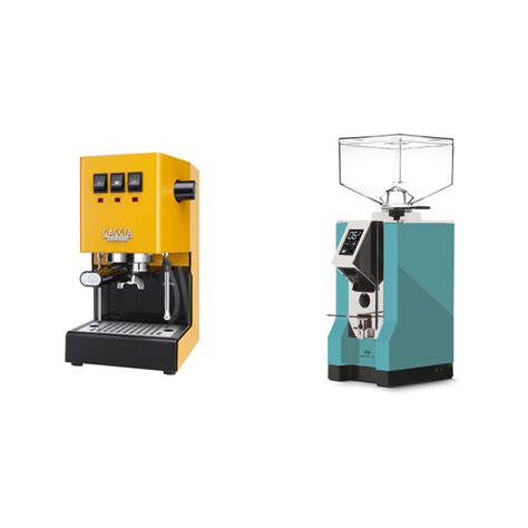 Gaggia New Classic EVO Yellow Eureka Mignon Specialita CR Tiffany
