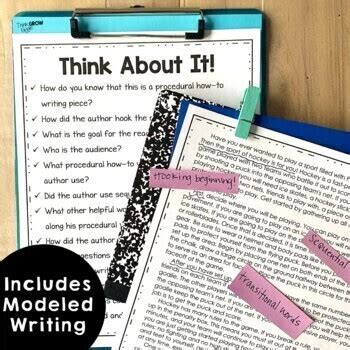 Procedural Writing How To Writing Templates Prompts Digital TpT