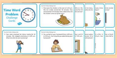 Ks2 Primary Resources Time Word Problems Cards