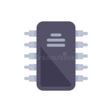 Electronic Microchip Showing Pins For Motherboard Connection Stock Illustration Illustration